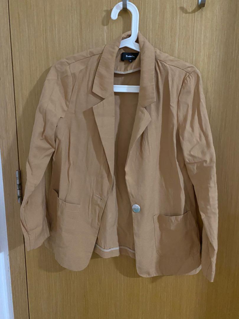 Beige Jacket, Women's Fashion, Coats, Jackets and Outerwear on Carousell
