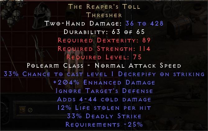 Diablo 2 Resurrected D2R - Reaper's Troll, Video Gaming, Gaming ...