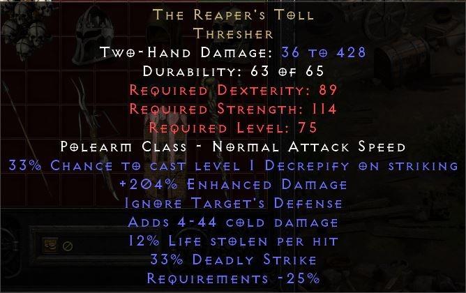 Diablo 2 Resurrected D2R - Reaper's Troll, Video Gaming, Gaming ...