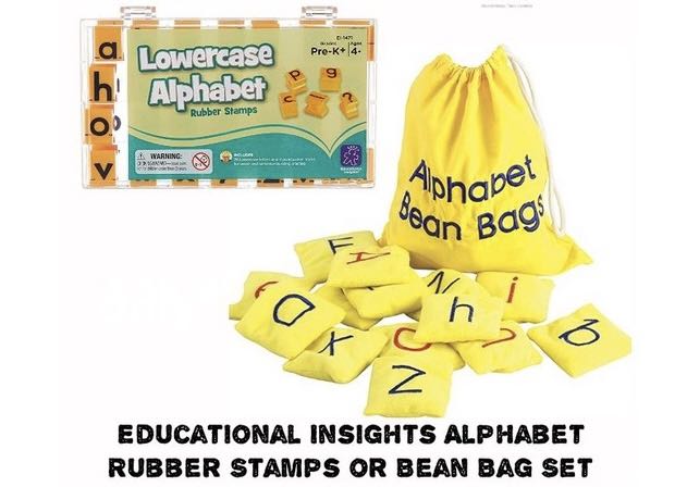 Educational Insights Alphabet Rubber Stamps Lowercase or Uppercase ...