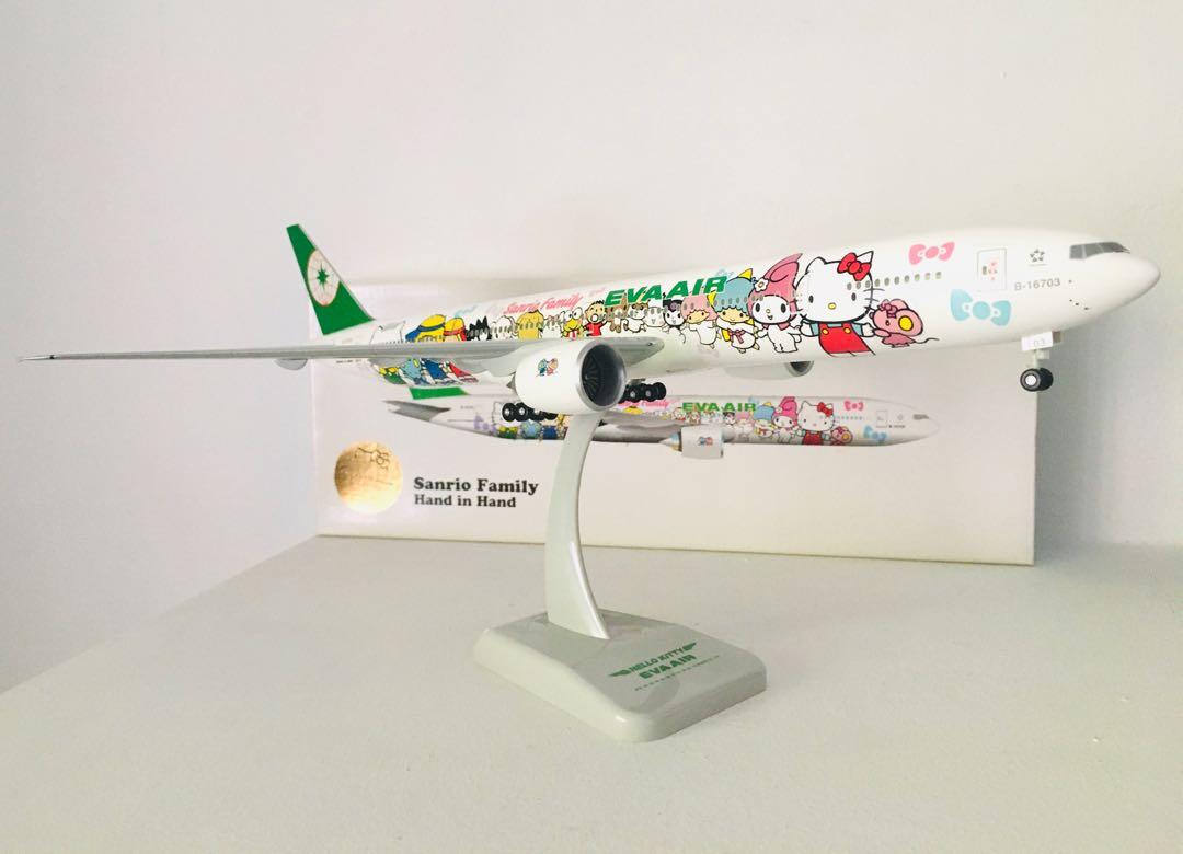 Hello Kitty Hand in Hand EVA Air Boeing 777-300ER 1/200 Scale Model ...