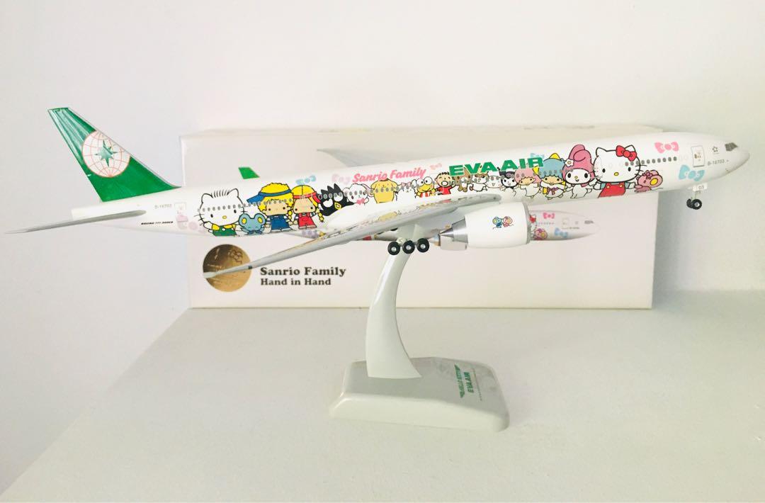 Hello Kitty Hand in Hand EVA Air Boeing 777-300ER 1/200 Scale Model ...