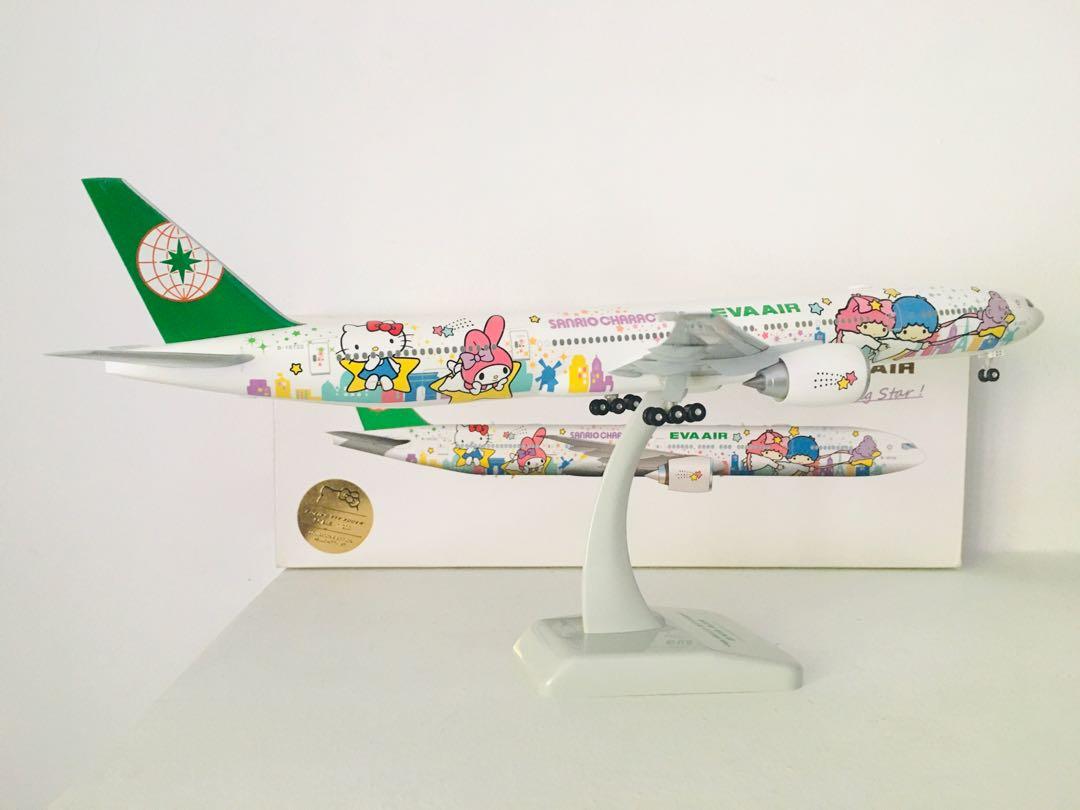 Hello Kitty Shining Star EVA Air Boeing 777-300ER 1/200 Scale Model ...