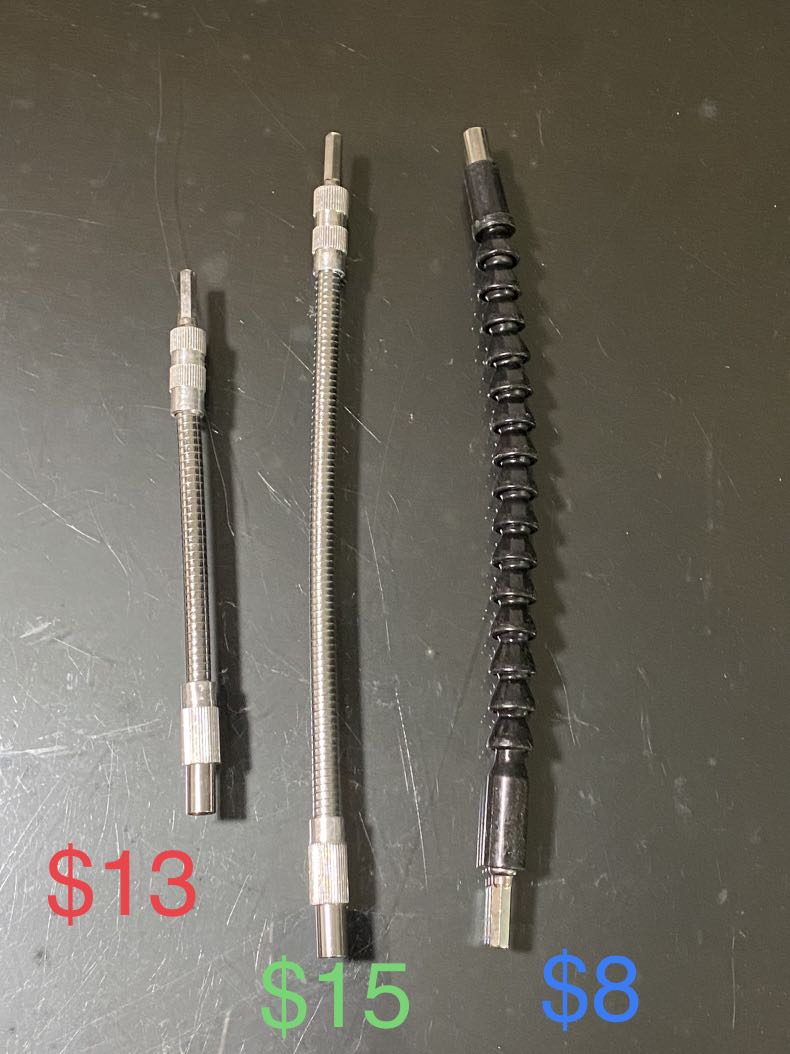 HEX angle extender flexible shank snake extension adapter for hand ...