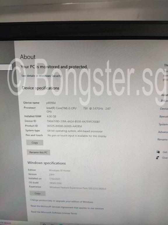 HP P6590d tower desktop PC, Computers & Tech, Desktops on Carousell