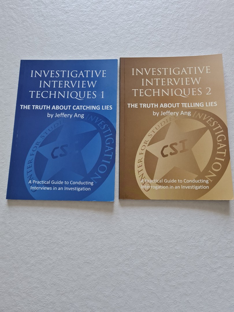Investigative Interview Techniques 1 and 2, Hobbies & Toys, Books ...