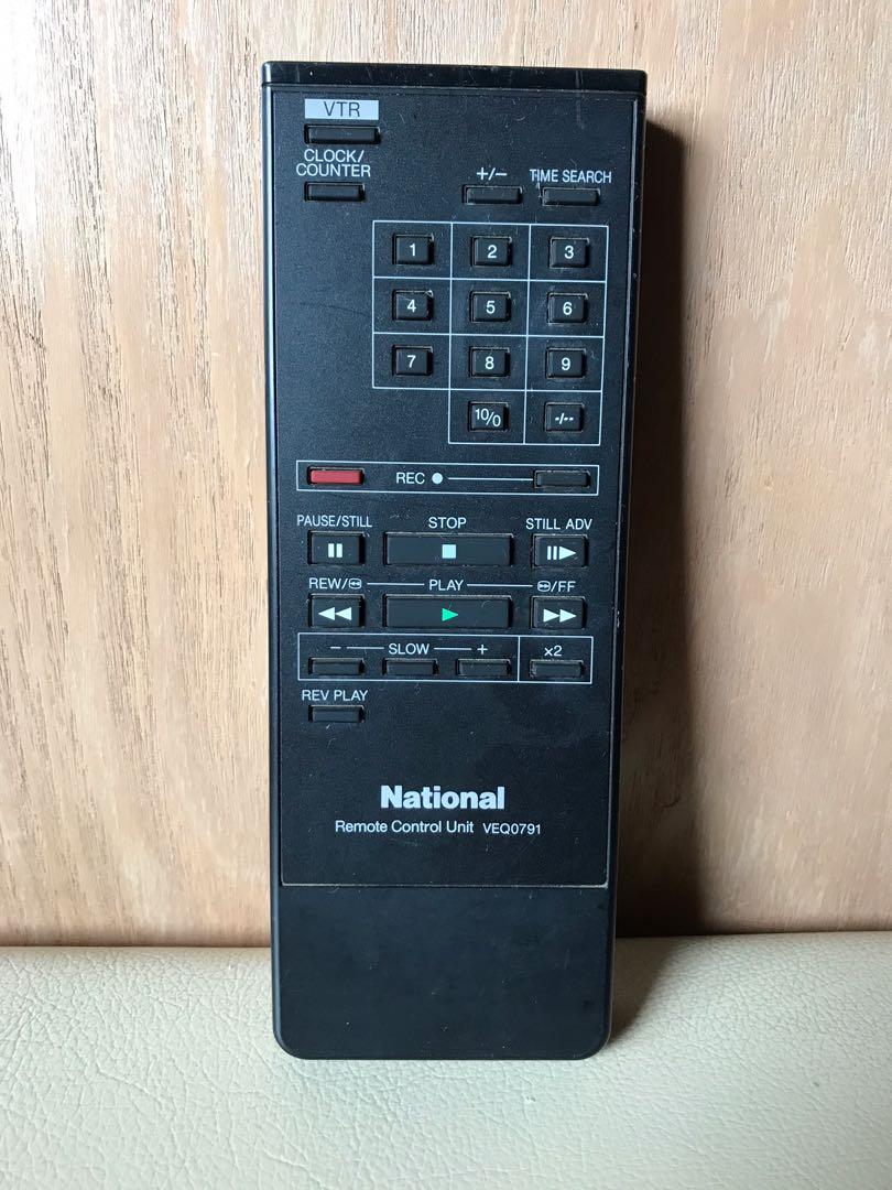 National remote control unit 樂聲牌錄影機搖控, 家庭電器, 電視 & 其他娛樂, 娛樂系統及智能家居產品 ...