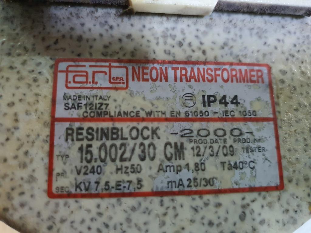 Neon resin block power transformer, Computers & Tech, Office & Business ...