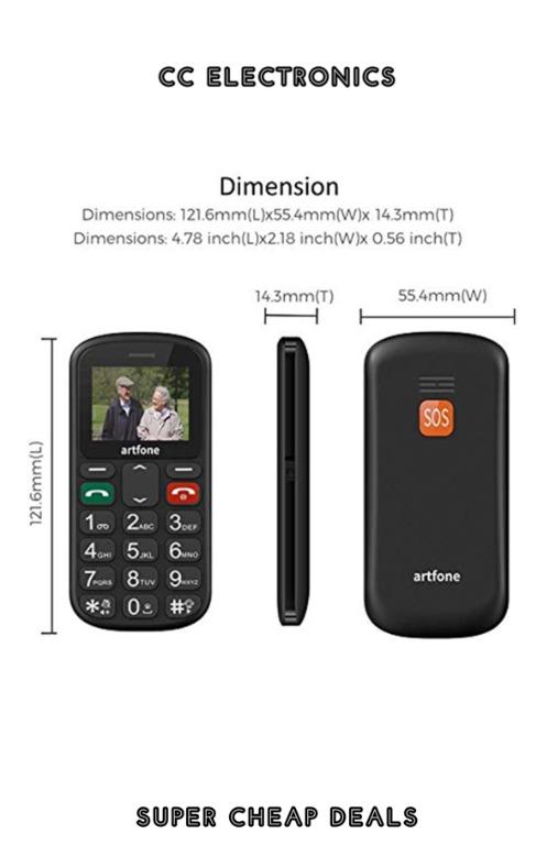 >new Big Button Mobile Phone for Elderly,Artfone CS181 Upgraded GSM ...