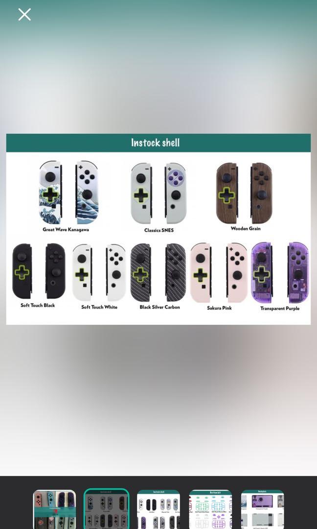 Nintendo Switch joycon mod/custom shell/backplate/button, Video Gaming ...