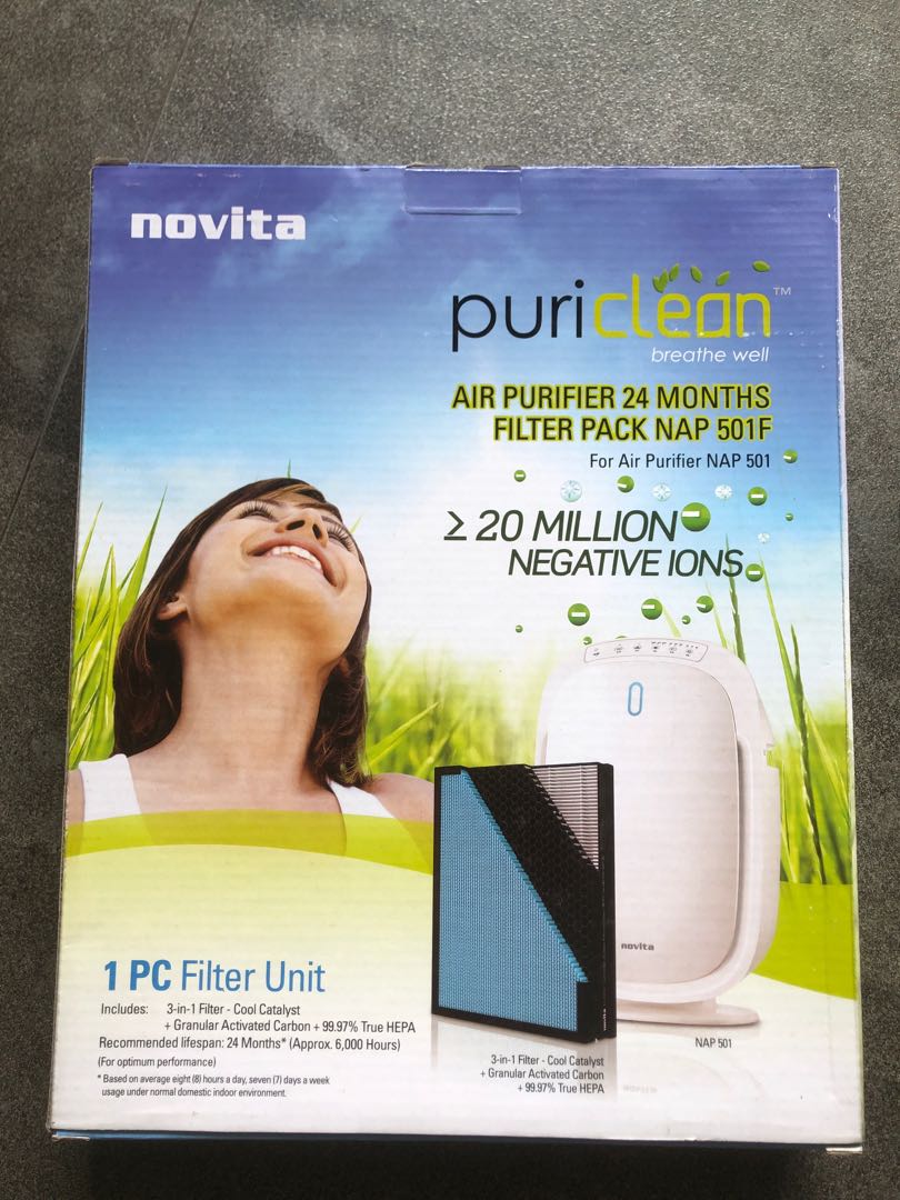 Novita NAP501 air purifier filter, TV & Home Appliances, Air Purifiers ...