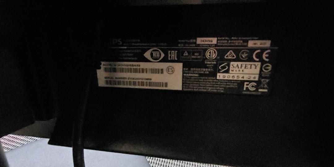Philips LED Monitor 243v, Computers & Tech, Parts & Accessories ...