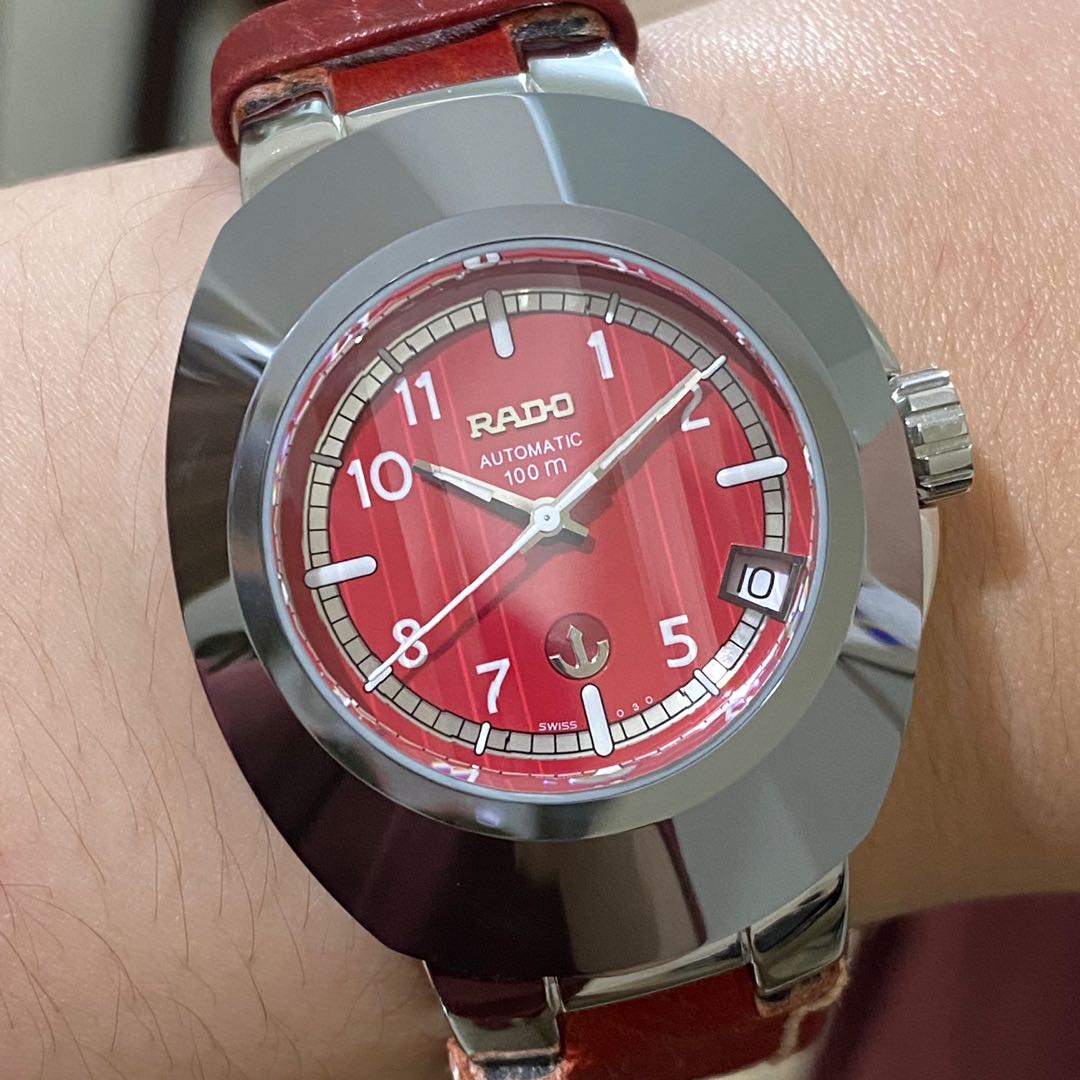 RADO DiaStar Rare “Cherry Red Dial” Automatic XL 658.0636.3, Luxury, Watches on Carousell