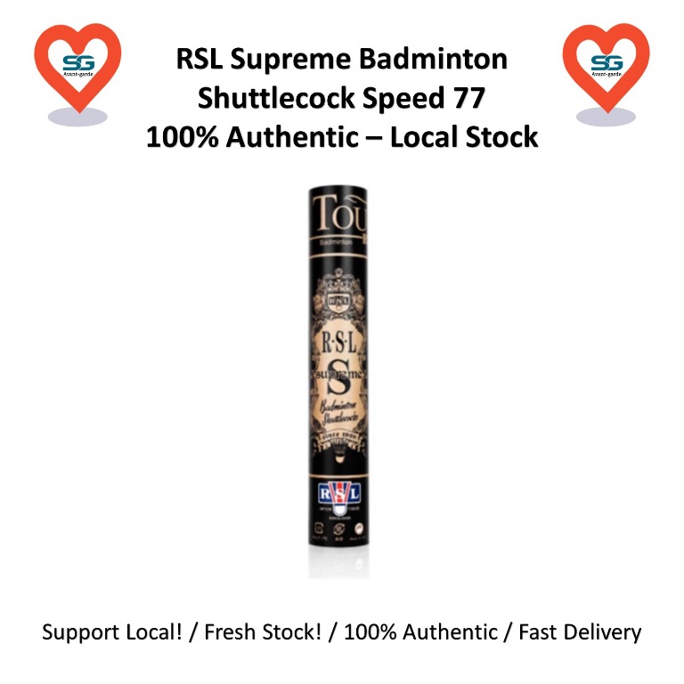 RSL Supreme Badminton Shuttlecock Speed 77 100% Authentic - Local Stock, Sports Equipment ...