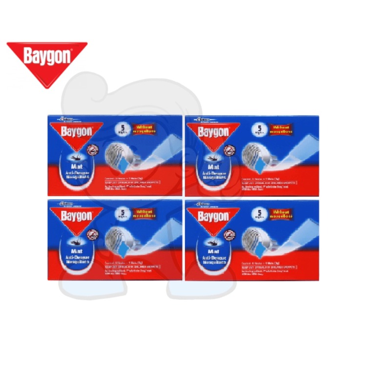 SCJ Baygon Mat Anti-Dengue Mosquitoes Starter Pack (4 x 5's), Furniture ...