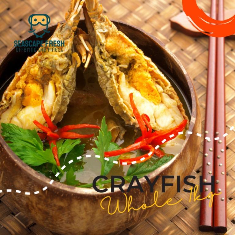 【Seafood】Slipper Lobster / Crayfish - 1kg, Frozen 5-8 pieces (虾婆/琵琶虾 ...