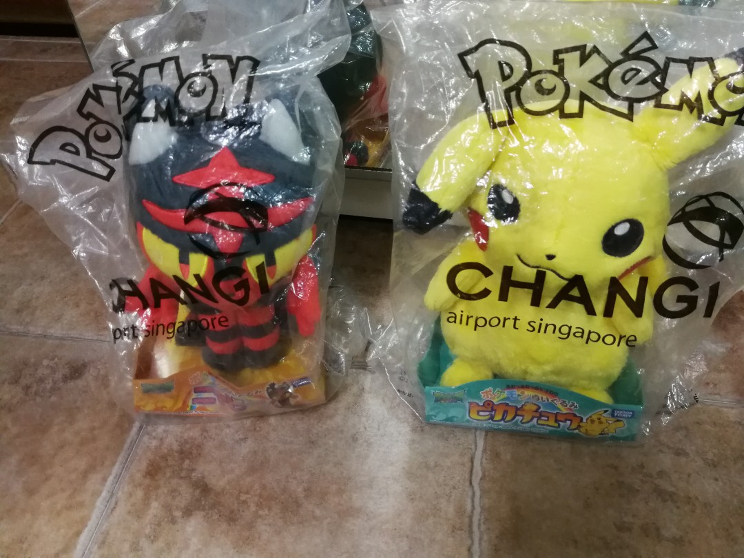 Soft-toy Pikachu and Litten, Hobbies & Toys, Toys & Games on Carousell