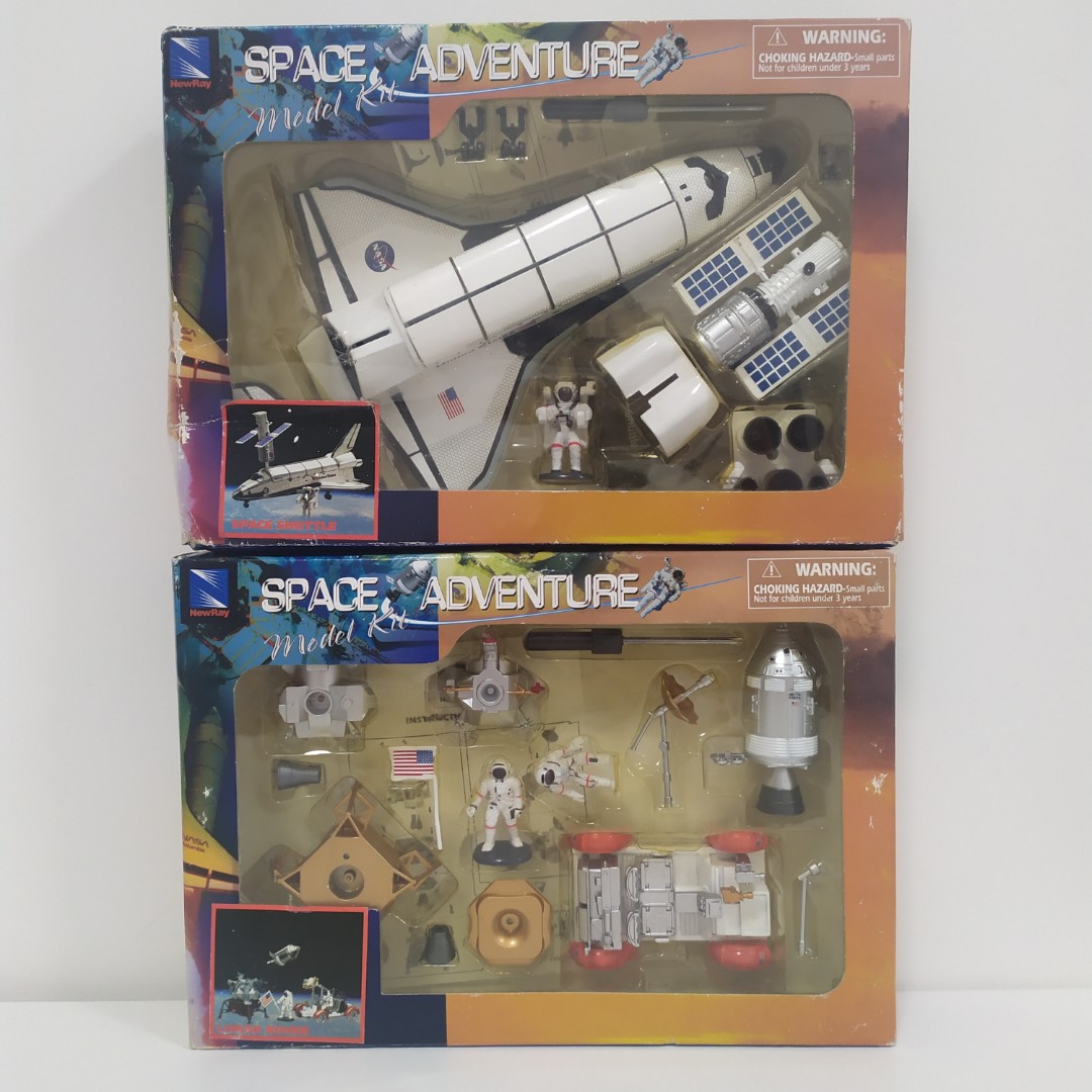 Space Adventure Model Kit NASA Space Shuttle & Lunar Rover Set, Hobbies ...