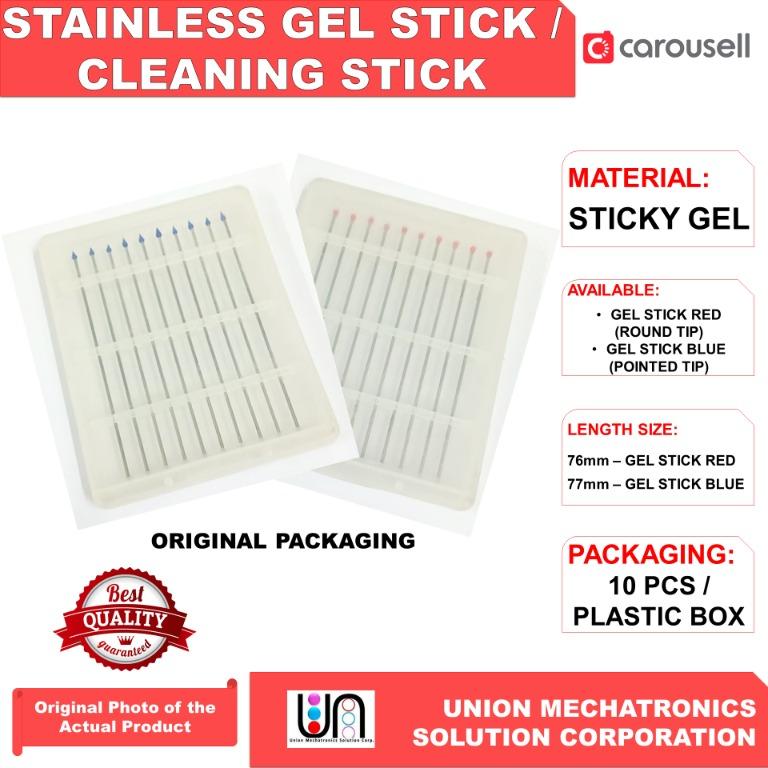 Stainless Gel Stick - Red (round tip)/ Blue (pointed tip)/Cleaning ...