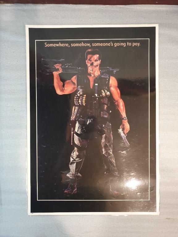 Vintage Arnold Schwarzenegger Commando Poster, Hobbies & Toys ...