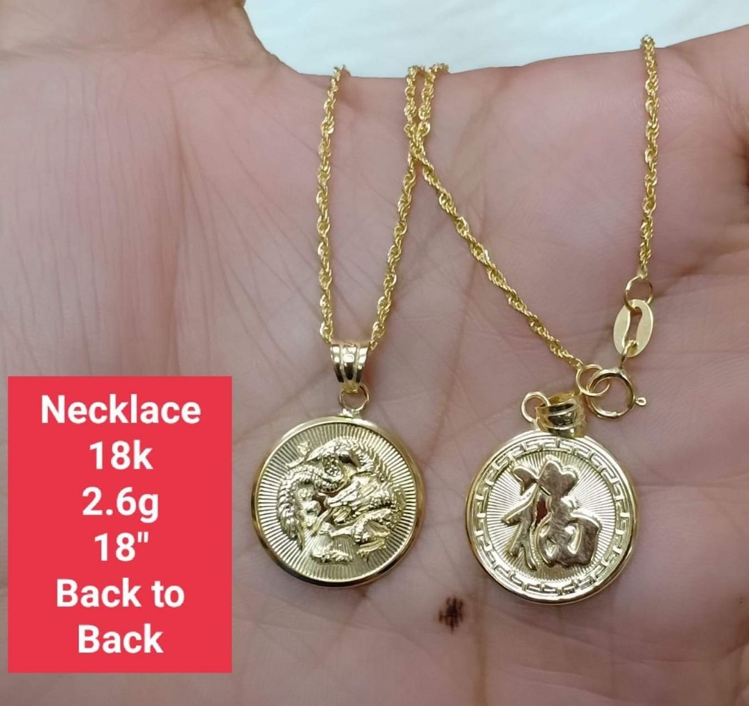 18k GOLD NECKLACE, Women's Fashion, Jewelry & Organizers, Necklaces on ...