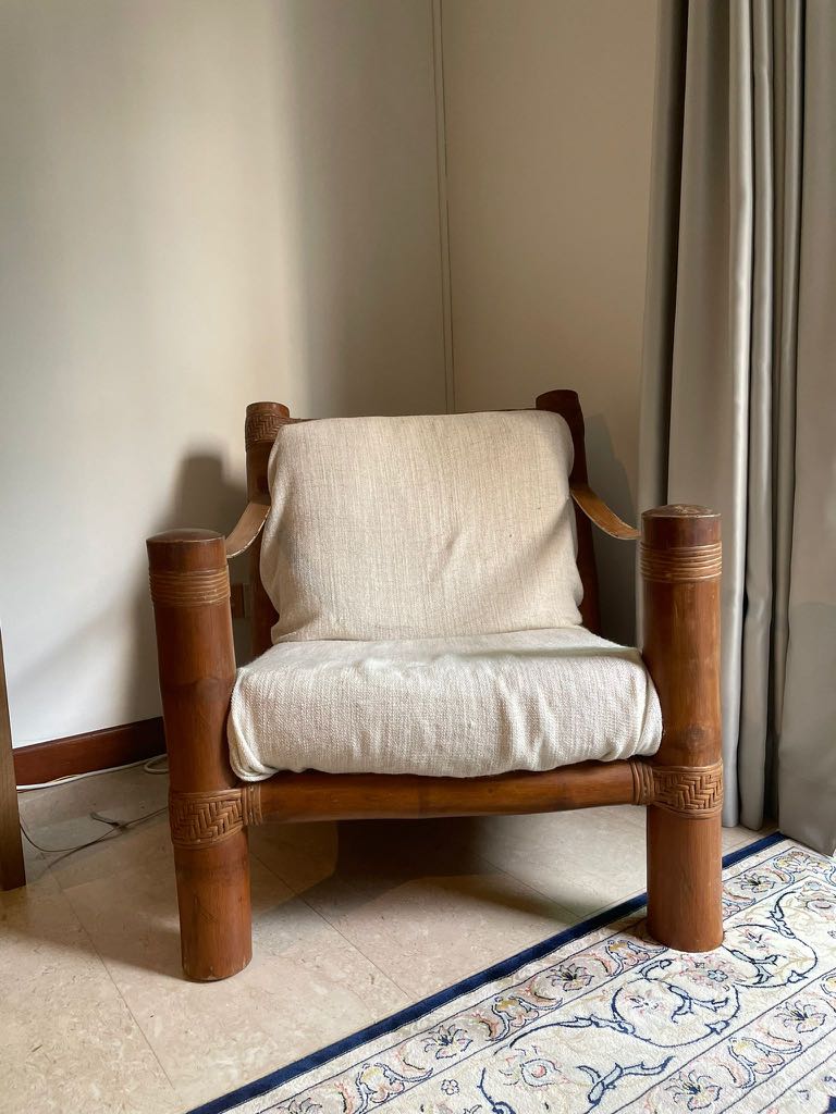Balinese Armchair and ottoman, Furniture & Home Living, Furniture ...
