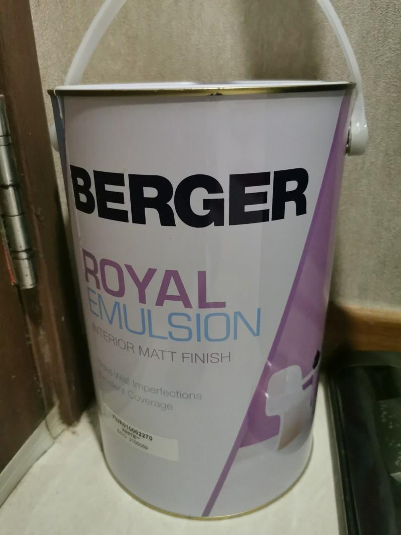 Berger white paint, Furniture & Home Living, Home Improvement ...