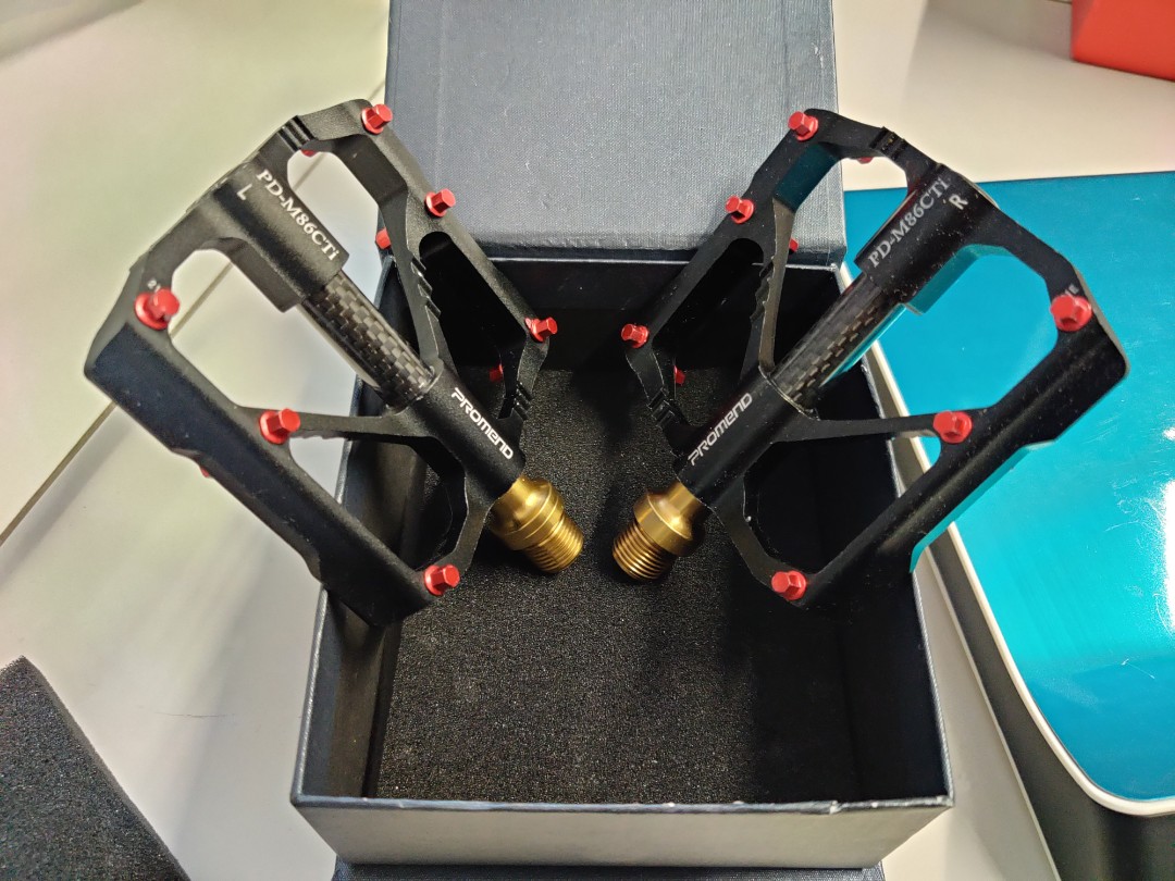 Brand new Promend Ti pedals, Sports Equipment, Bicycles & Parts, Parts ...