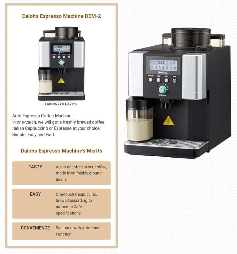 Daiohs Espresso Machine DEM-2, TV & Home Appliances, Kitchen Appliances ...