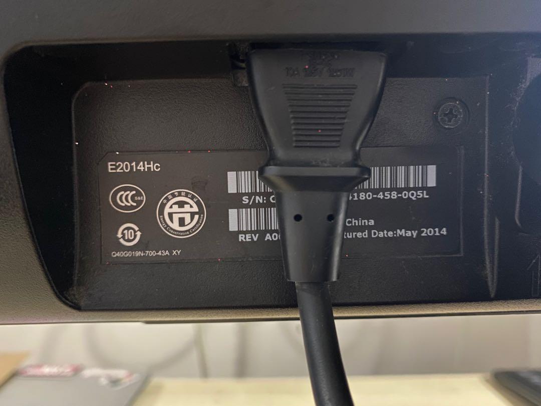 Dell Monitor E2014HC, Computers & Tech, Parts & Accessories, Monitor ...