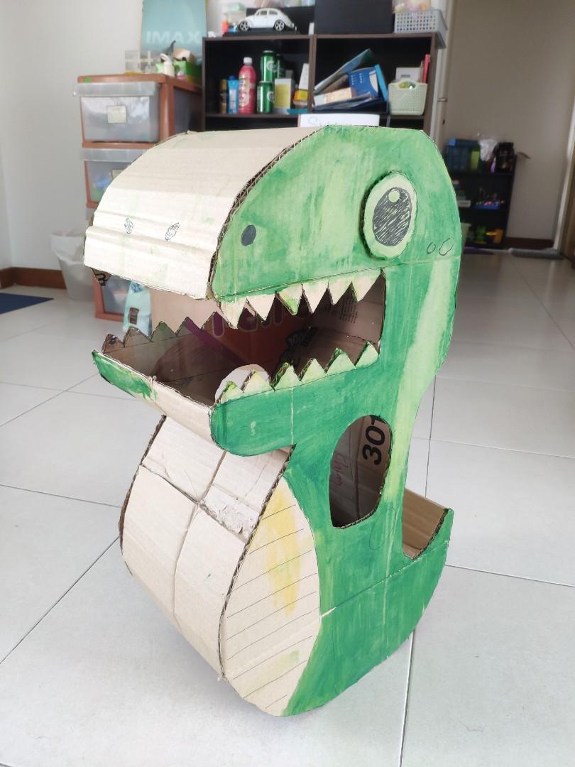 Dinosaur cardboard costume, Babies & Kids, Babies & Kids Fashion on ...