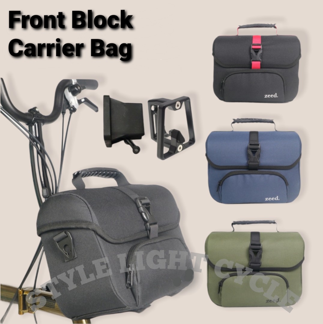 Front Block Carrier Bag Folding Bike Brompton 3sixty Pikes Camp Crius ...