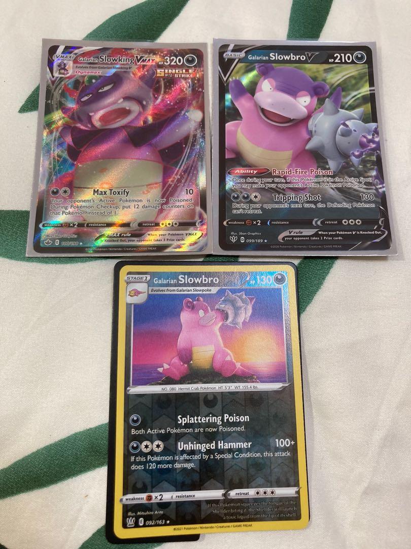 Galarian slowbro v / slowking vmax family, Hobbies & Toys, Toys & Games ...