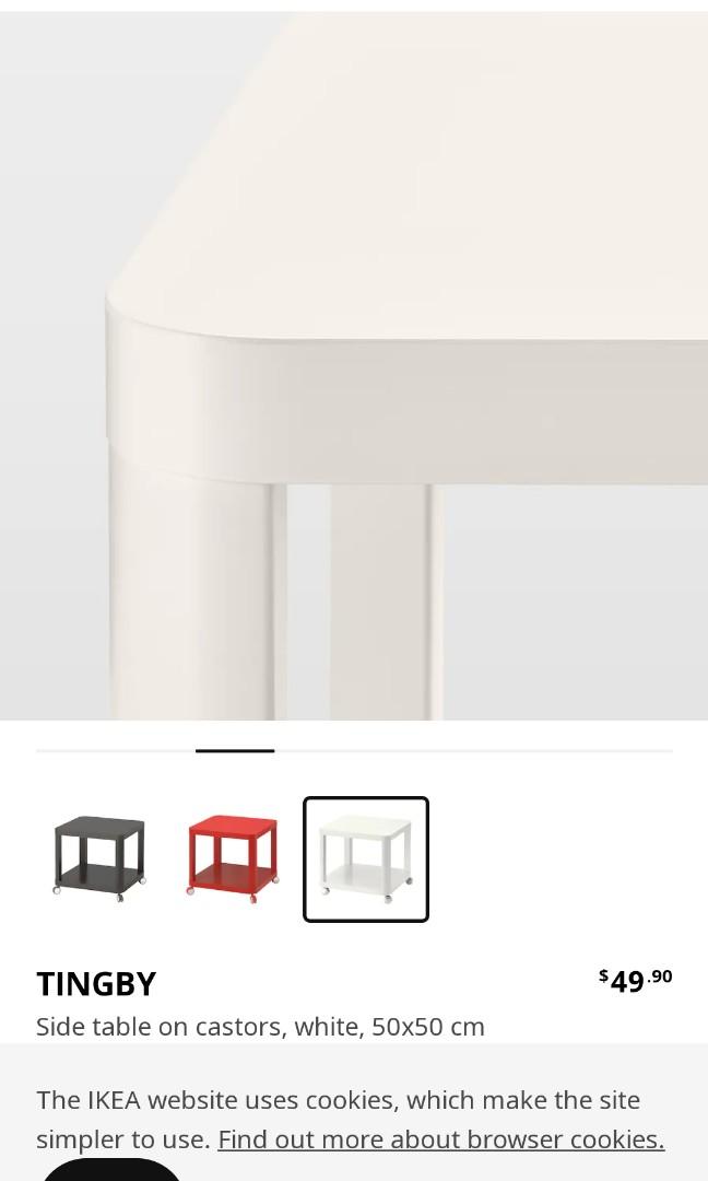 IKEA TINGBY Side Table on Castors, Furniture & Home Living, Furniture ...