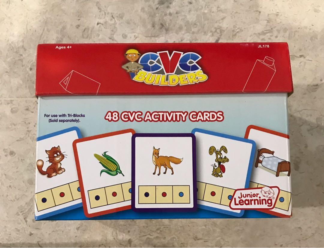Junior Learning - CVC Blocks Tub & Activity Cards, Hobbies & Toys, Toys ...