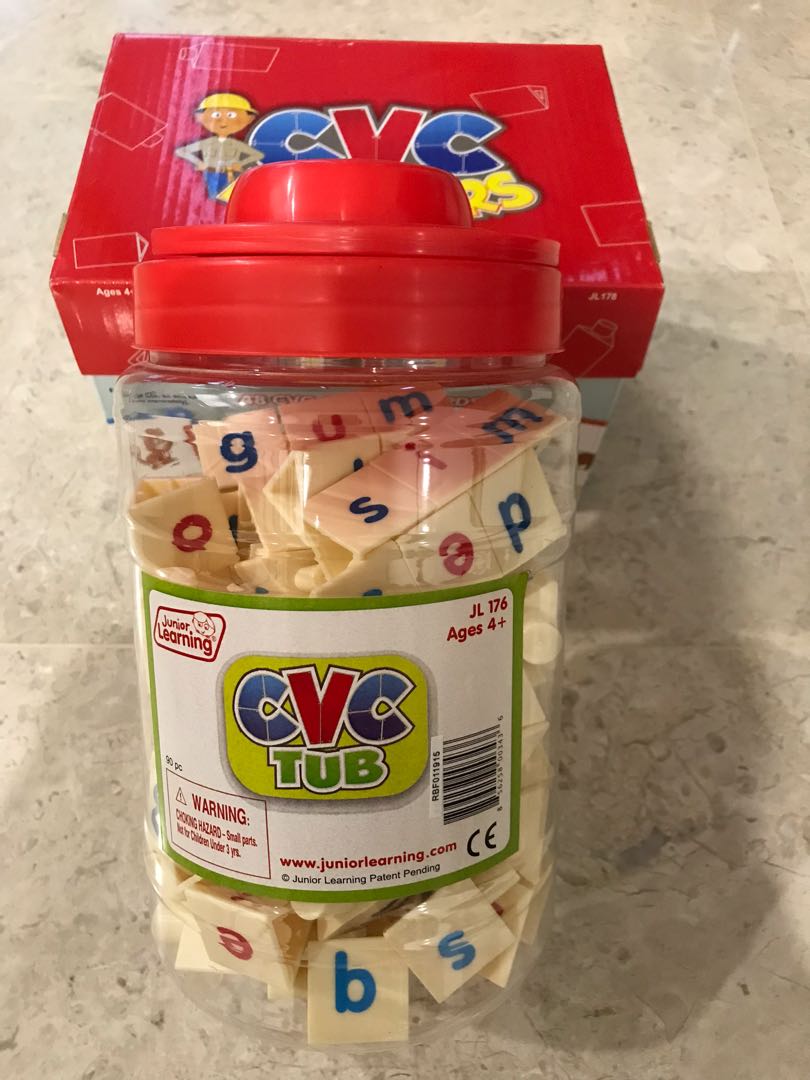 Junior Learning - CVC Blocks Tub & Activity Cards, Hobbies & Toys, Toys ...
