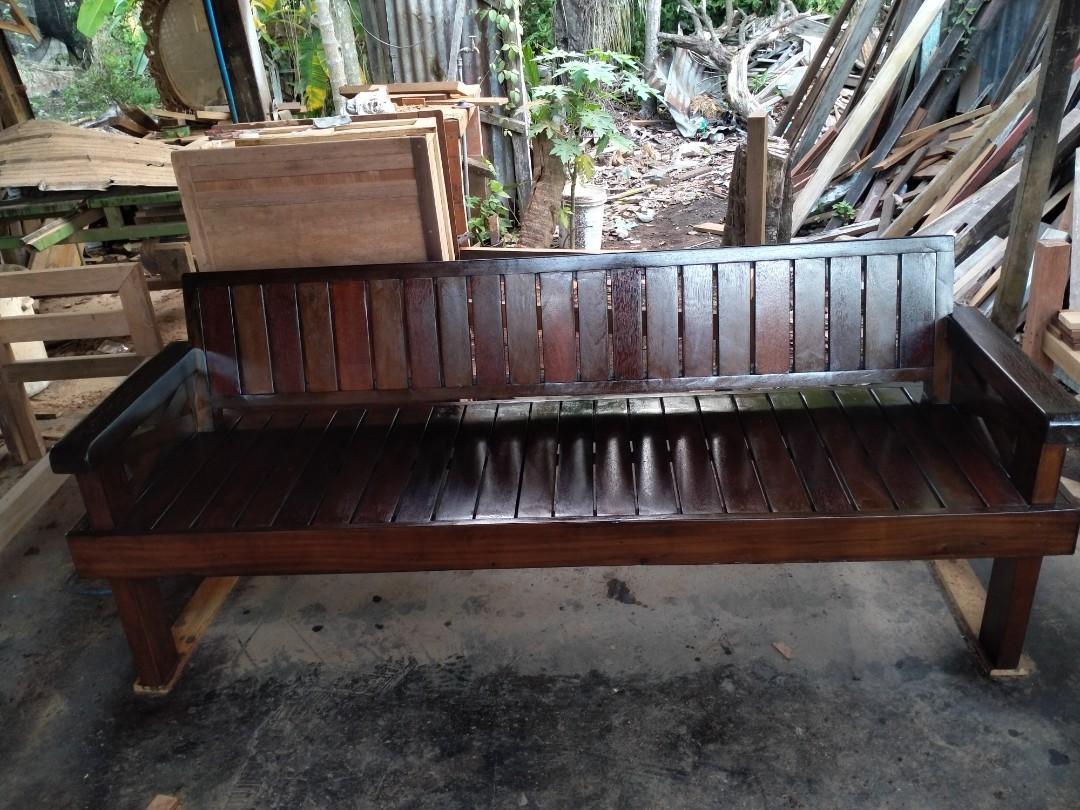 Kerusi Kayu Solid Panjang, Furniture & Home Living, Furniture, Chairs ...