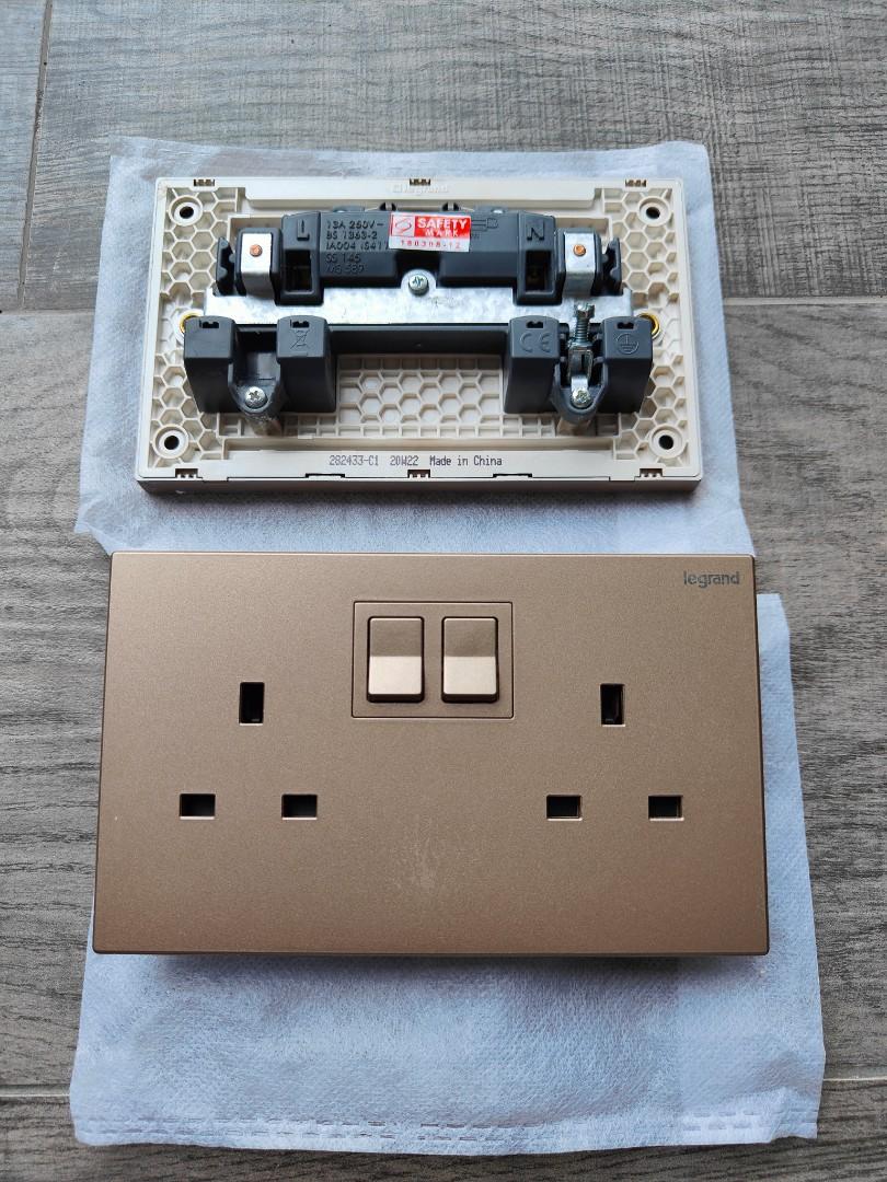 Legrand 2 gang power socket, TV & Home Appliances, Electrical, Adaptors ...