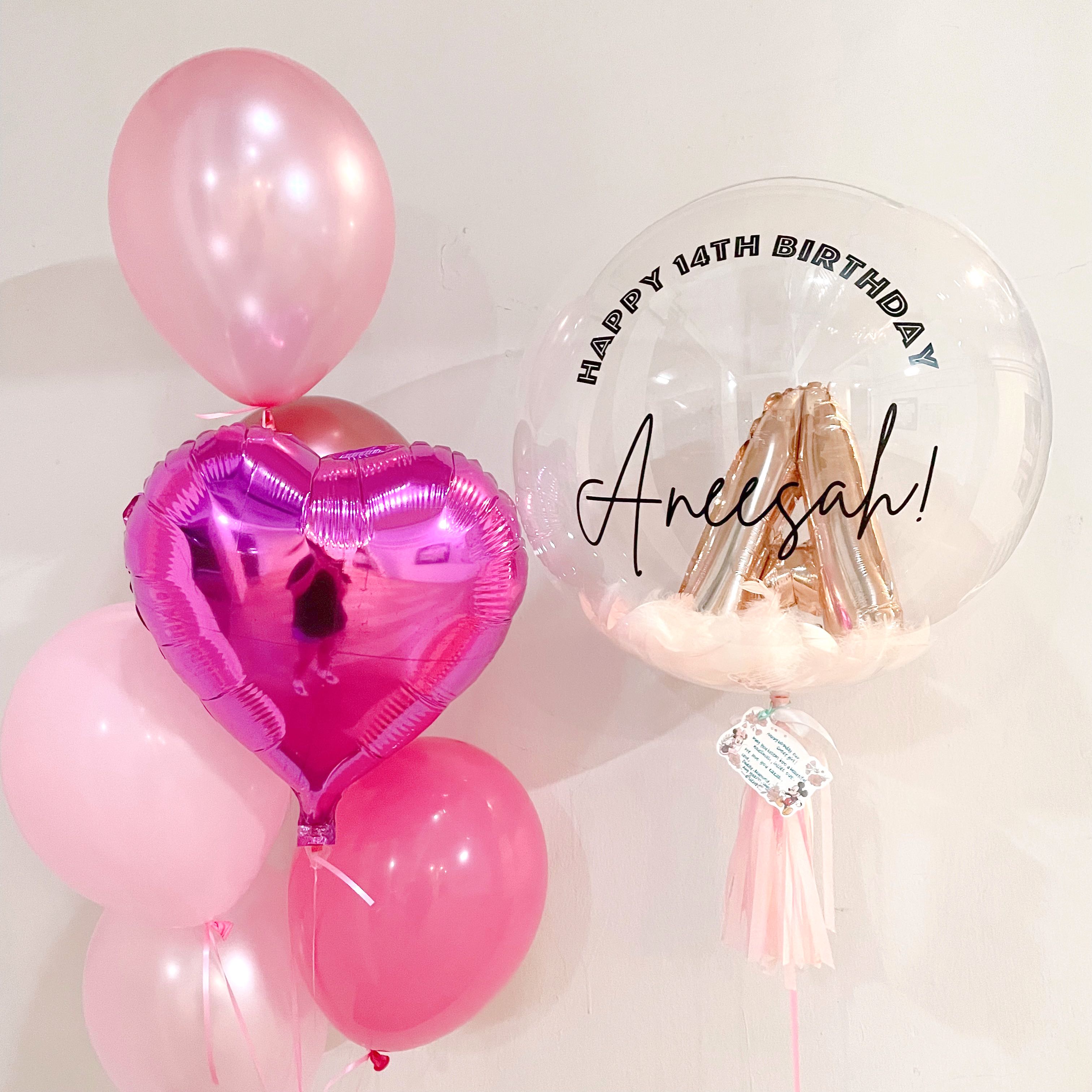 (NEW) Number foil helium bubble balloons, Number helium balloons ...