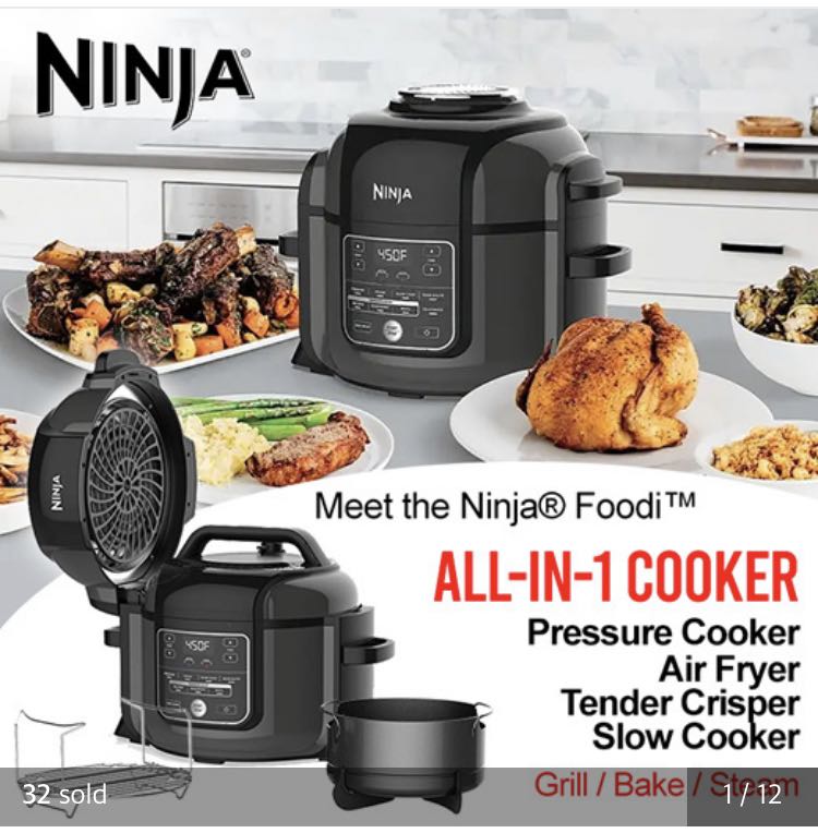 Ninja Foodi OP300 6L Pressure cooker/ air fryer/multi cooker/ steam ...