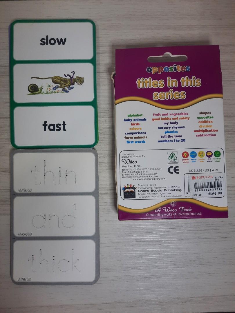 Opposites Flash Cards, Hobbies & Toys, Books & Magazines, Children's ...