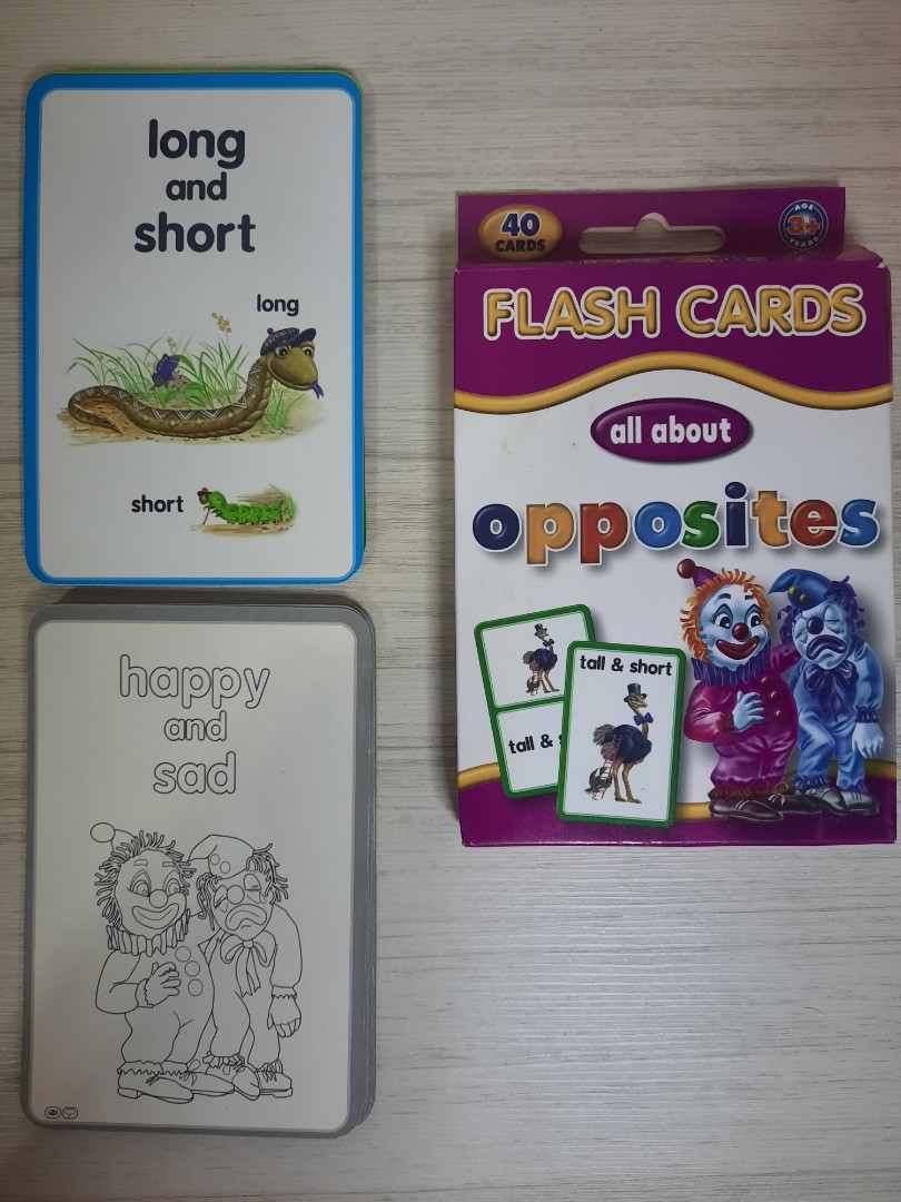 Opposites Flash Cards, Hobbies & Toys, Books & Magazines, Children's ...