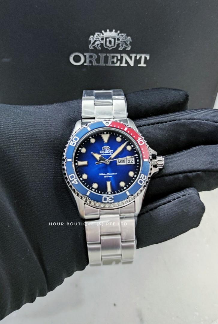 Orient Latest Kamasu Blue Red Bezel , with Vintage Lume Automatic ...