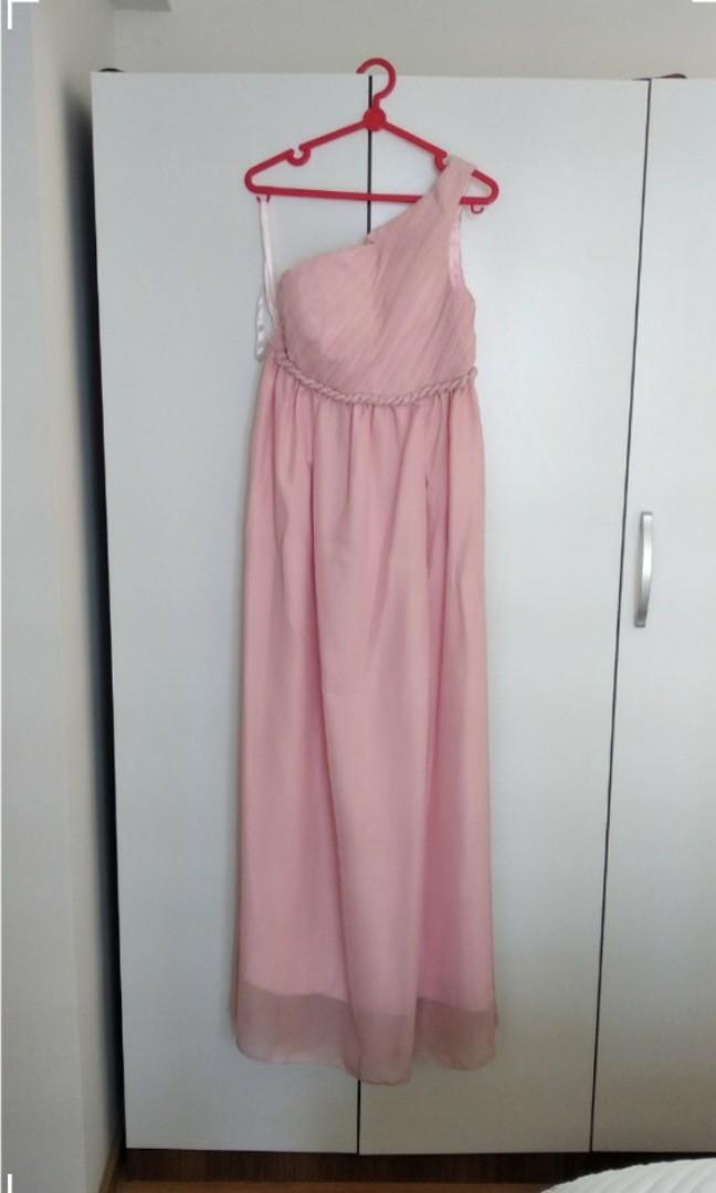 Pink Toga Maxi Dress, Women's Fashion, Dresses & Sets, Evening dresses ...