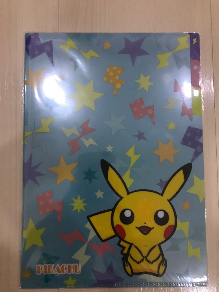 [POKEMON] Pikachu 3-Pocket Clear File Folder, Hobbies & Toys ...