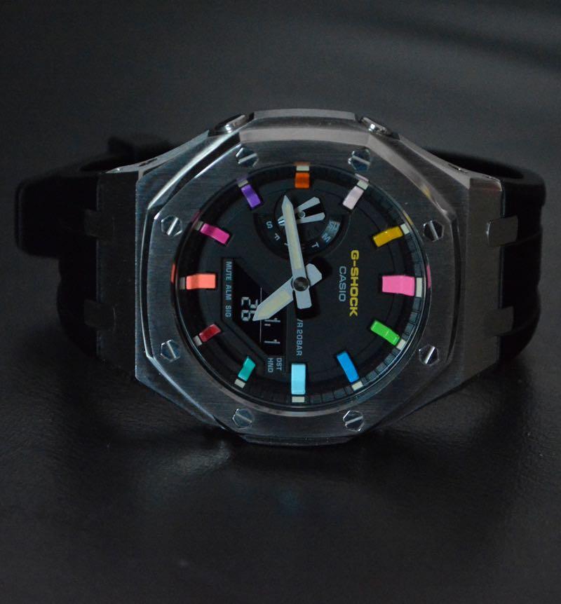 Rainbow mods custom ga2100 ga-2110 ga 2100 ga 2110, Men's Fashion ...