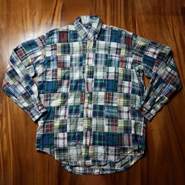 Ralph Lauren Patchwork Shirt, Men's Fashion, Tops & Sets, Formal Shirts ...