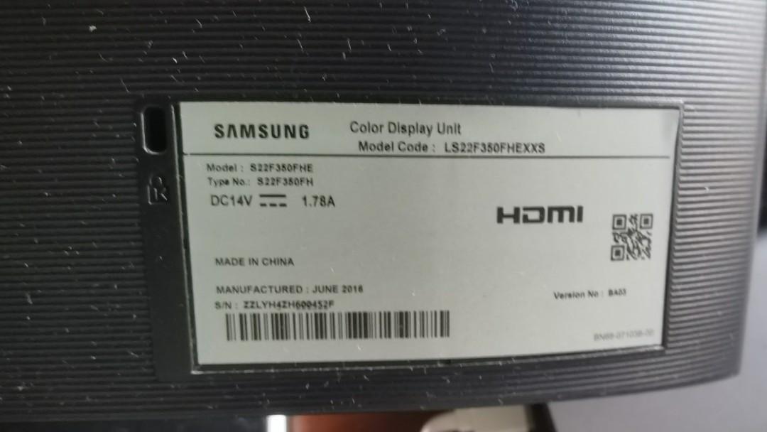 Samsung S22F350, Computers & Tech, Parts & Accessories, Monitor Screens ...