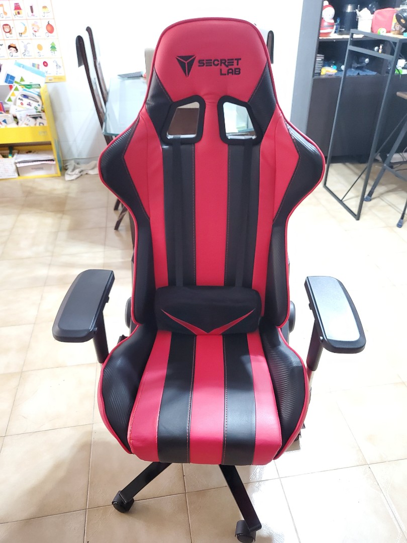 SecretLab Throne V2 (Red), Furniture & Home Living, Furniture, Chairs ...