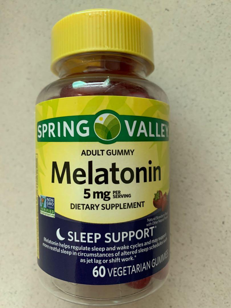 Spring Valley 5mg Melatonin Gummies (褪黑激素 5毫克 軟糖), 健康及營養食用品, 健康補充品, 健康 ...